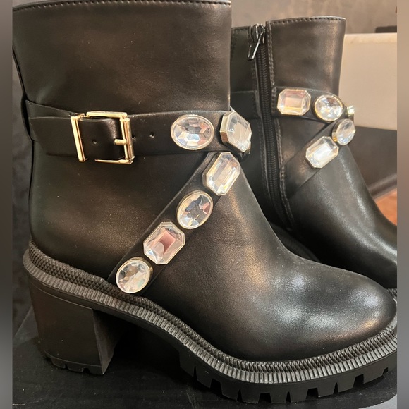 INC International Concepts | Shoes | Inc Lug Heel Booties With Crystal ...